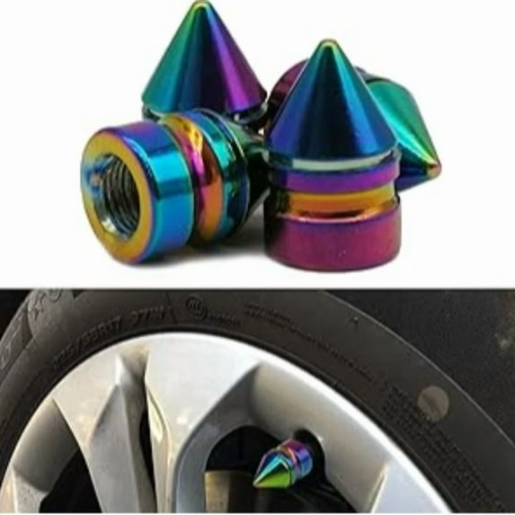 ELARA- 4Pcs Car Tire Valve Cap With Universal Tire Trim Accessories And ...