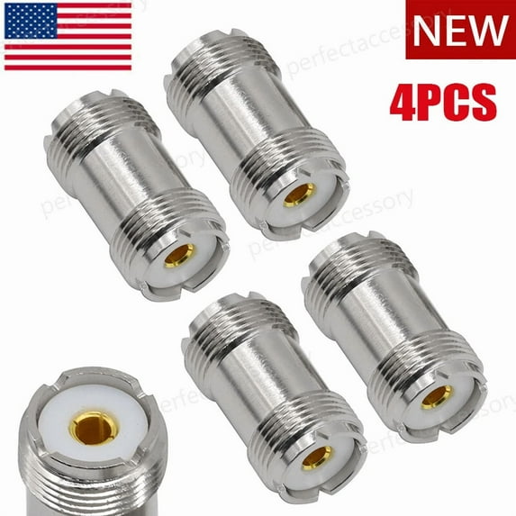 ELARA- 4Pcs So239 Barrel Connectors Uhf Female To Female Pl259 Coupler ...