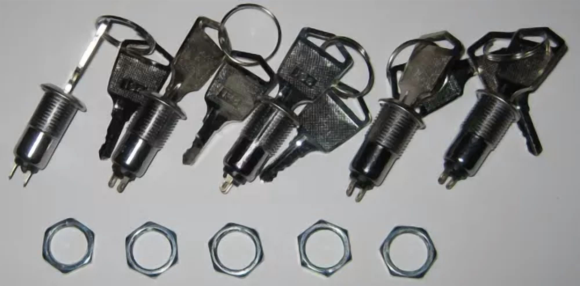 ELARA- 5 X Spst Rotary Keylock Switch - 2 Position Switchlock - 1/2 ...