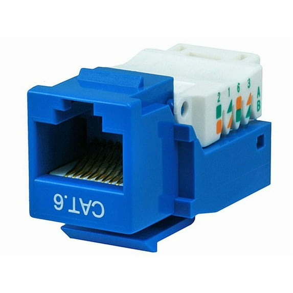 ELARA- 5X Cat6 Rj45 (8P8C) Tool Less Keystone Jack Wall Plate Modular ...