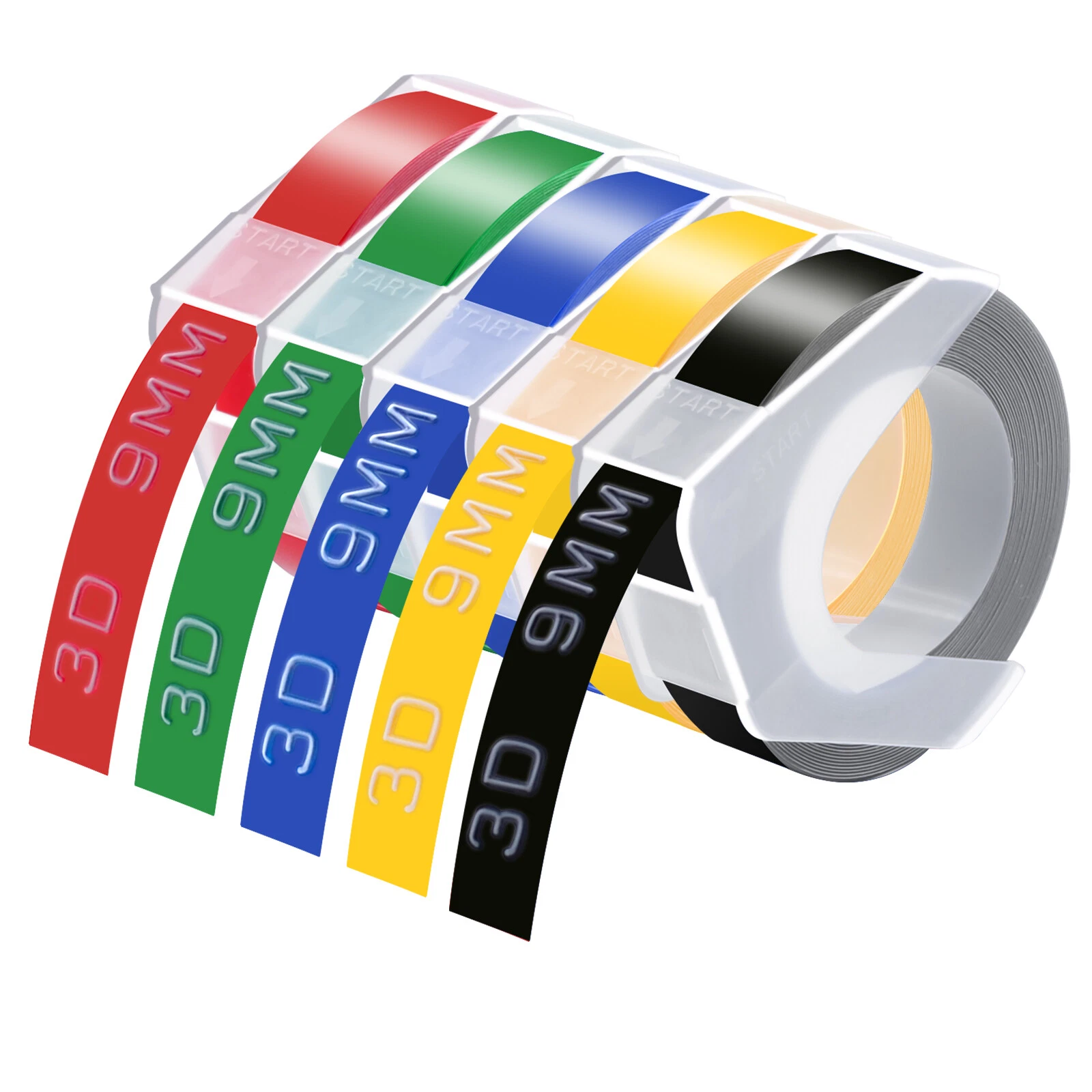 ELARA- 5X For Dymo Organizer Xpress 3D Embossing Label Tape Red Blue ...