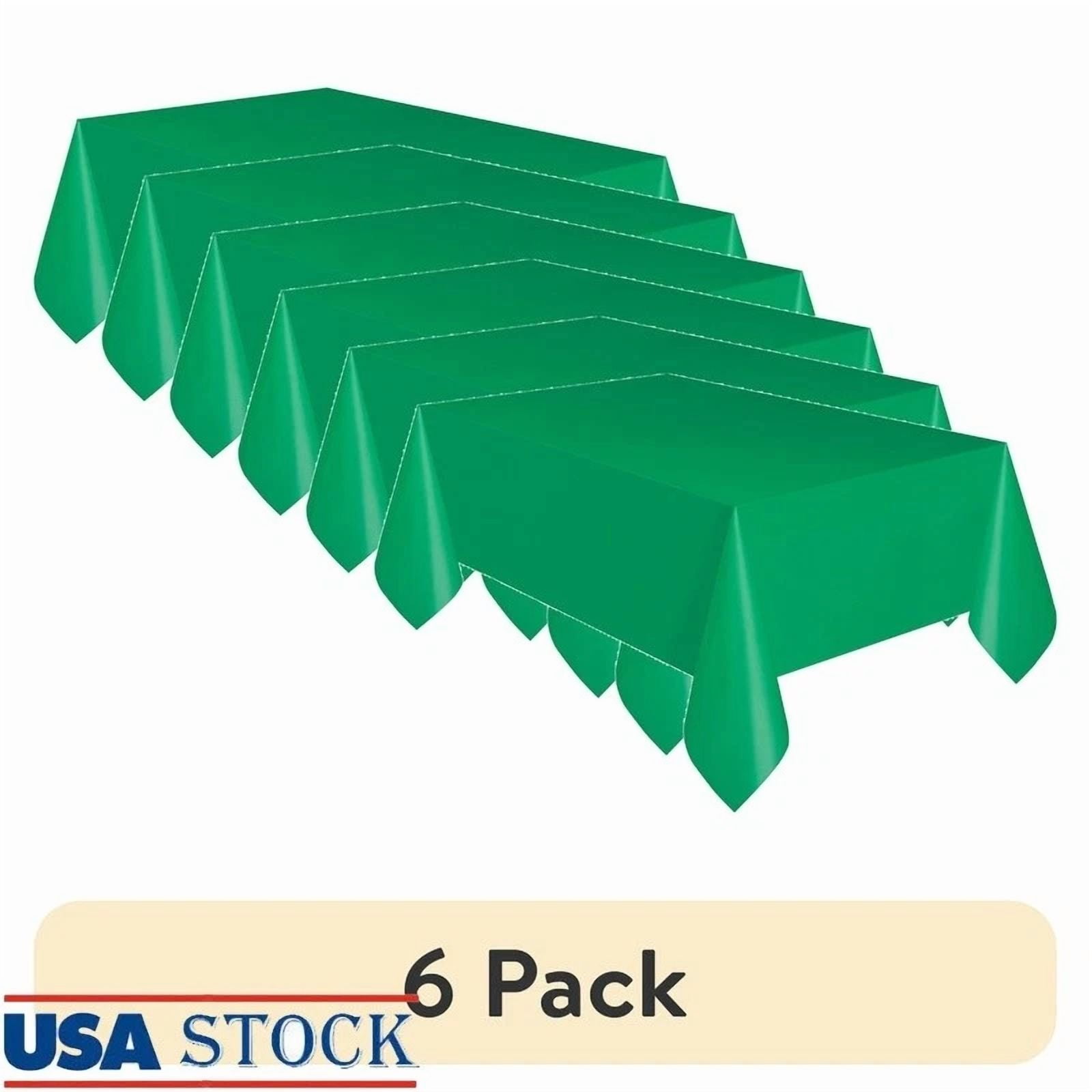 ELARA- 6 Pack Rectangular Plastic Table Covers Waterproof Disposable ...
