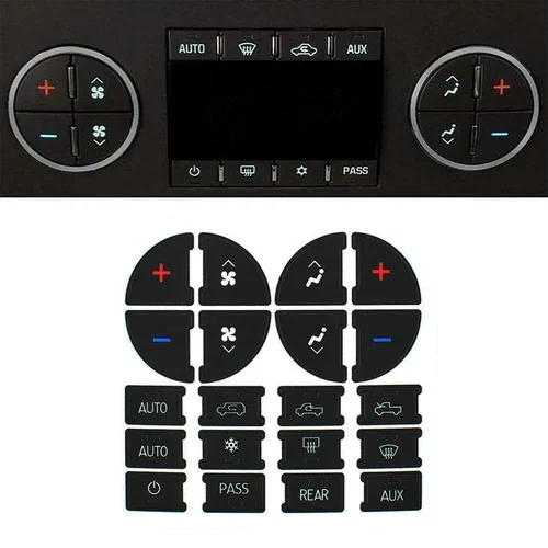 ELARA- Ac Button Repair Kit Decal Stickers Dash Replacement Fit 2007-14 ...