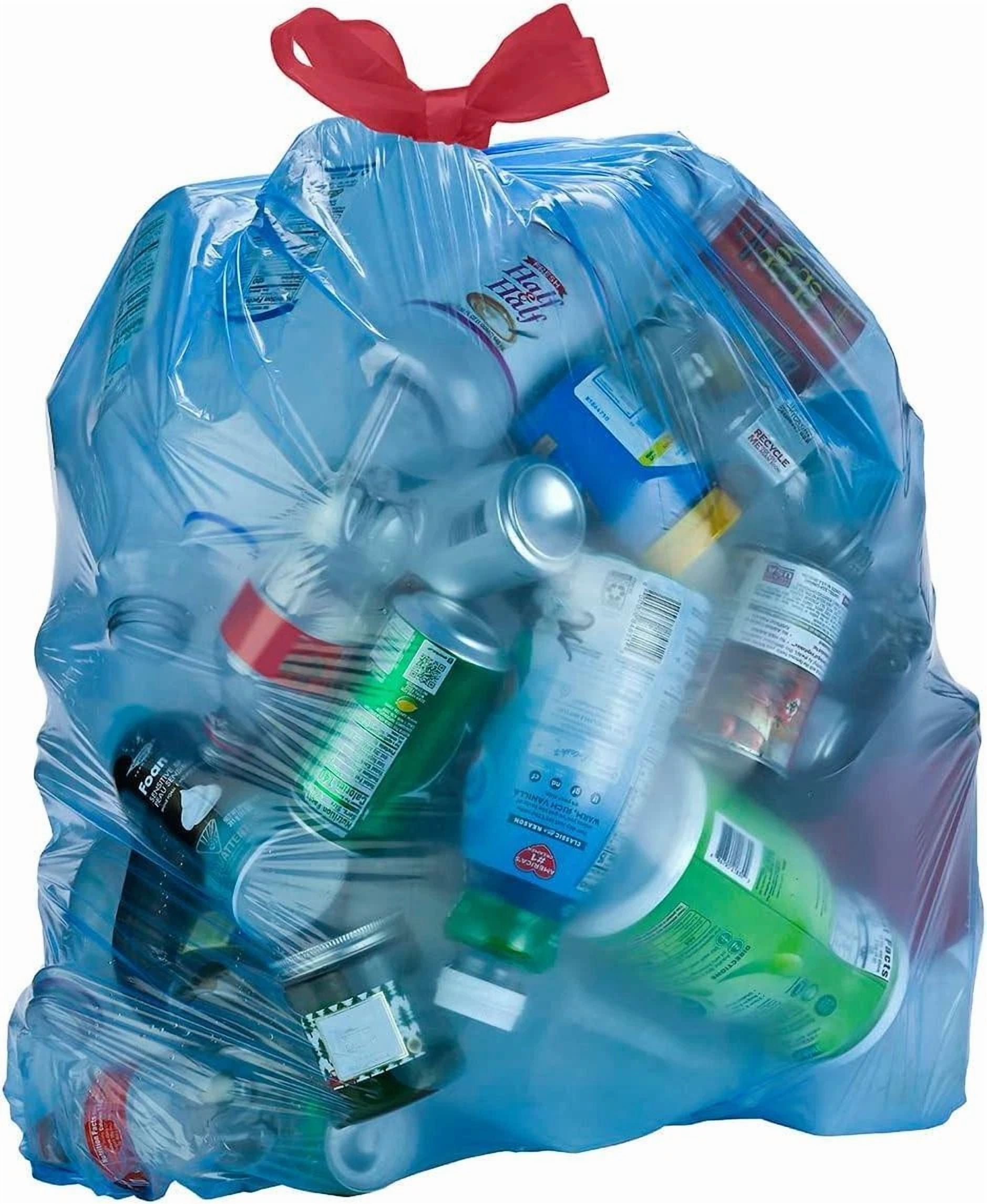 ELARA- Blue Recycling Trash Bags, Unscented, 13 Gallon, 60 Count ...