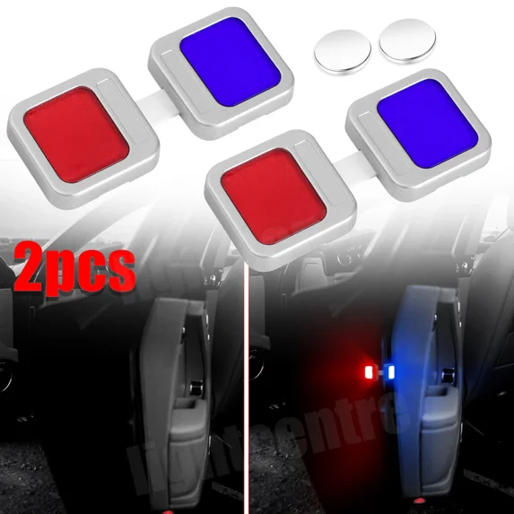 ELARA- Car Accessories Door Edge Red&Blue Led Warning Light Atmosphere ...