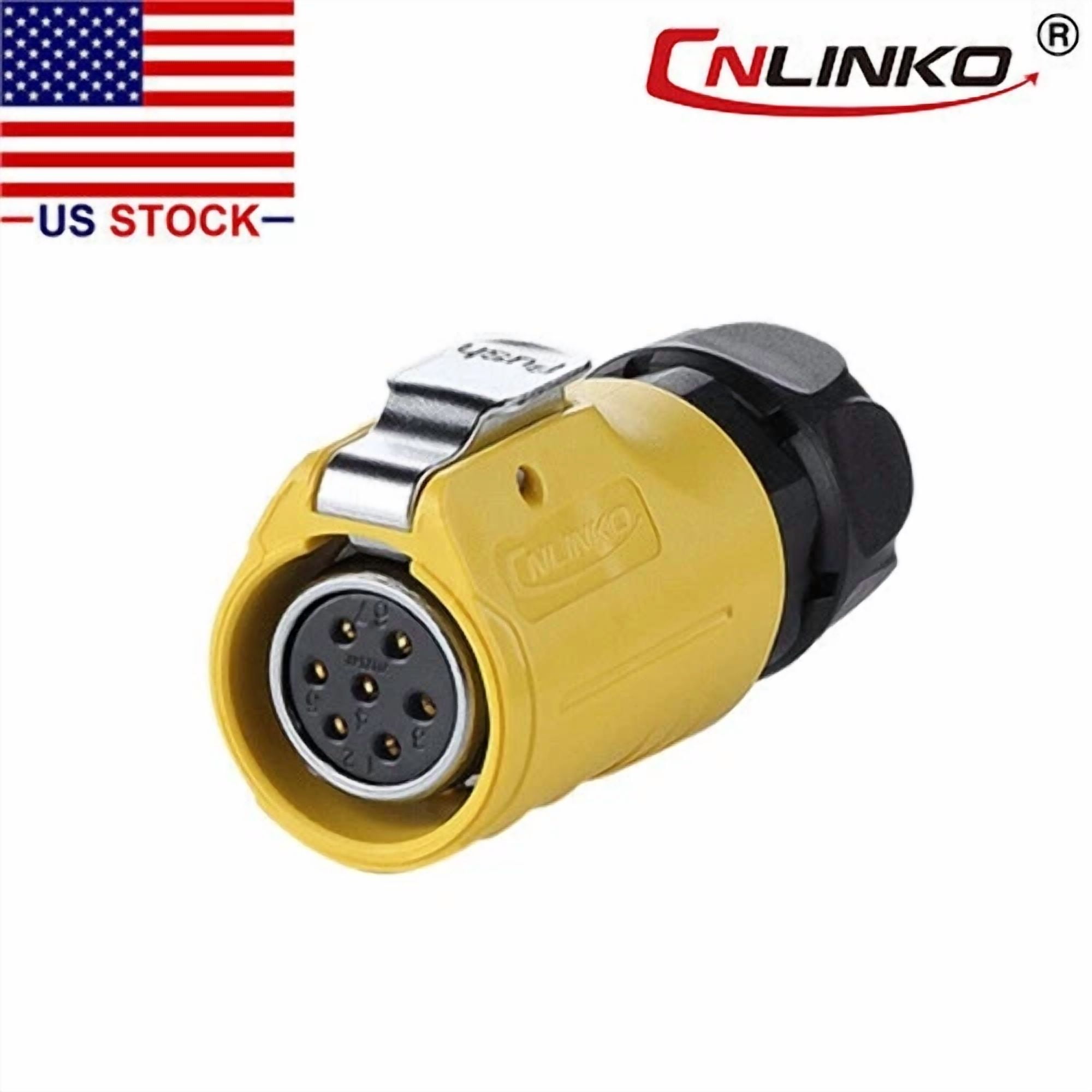 ELARA- Cnlinko 7 Pin Power Signal Circular Connector Female Plug ...