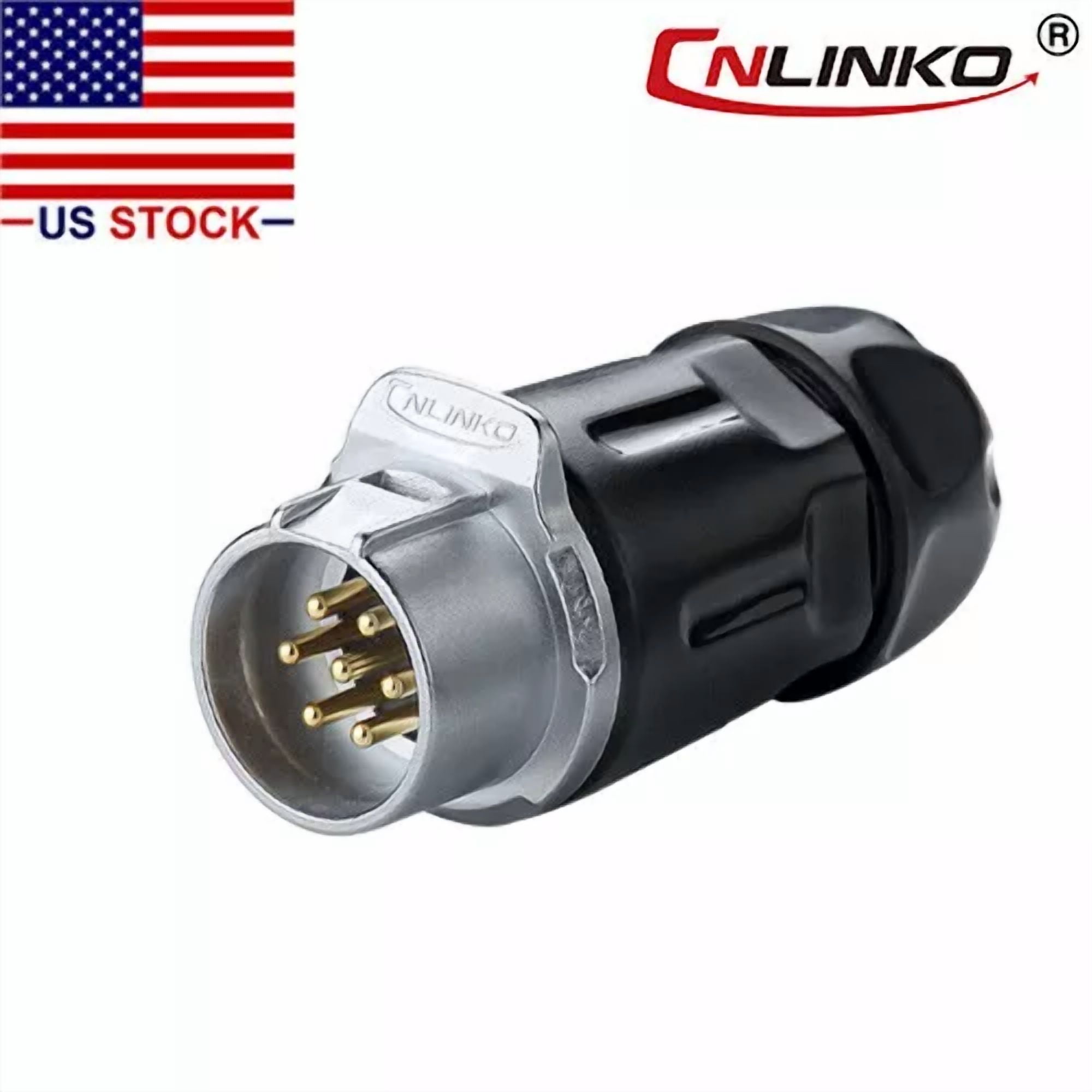 ELARA- Cnlinko 7 Pin Power Signal Circular Connector Male Docking Plug ...