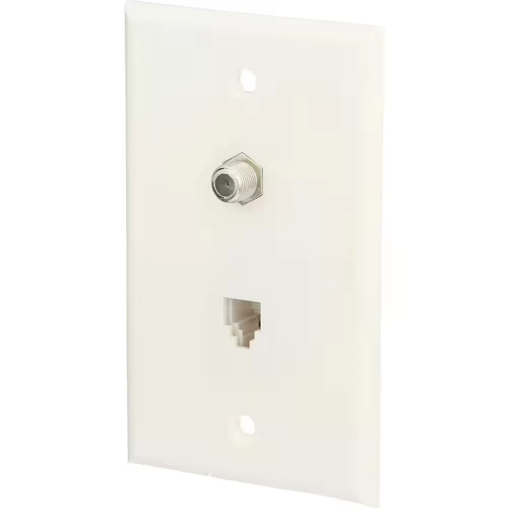 ELARA- Coaxial Cable/Phone Wall Jack, White - Walmart.com