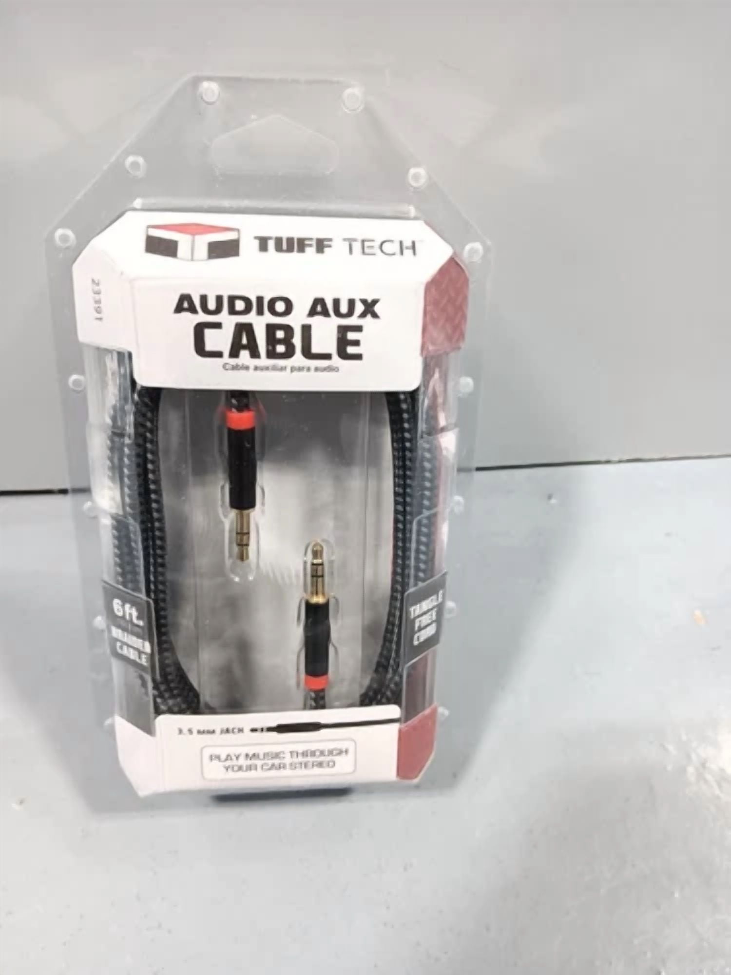 ELARA- Custom Accessories Tuff Tech Audio Aux Cable 6 Ft Braided Cable ...