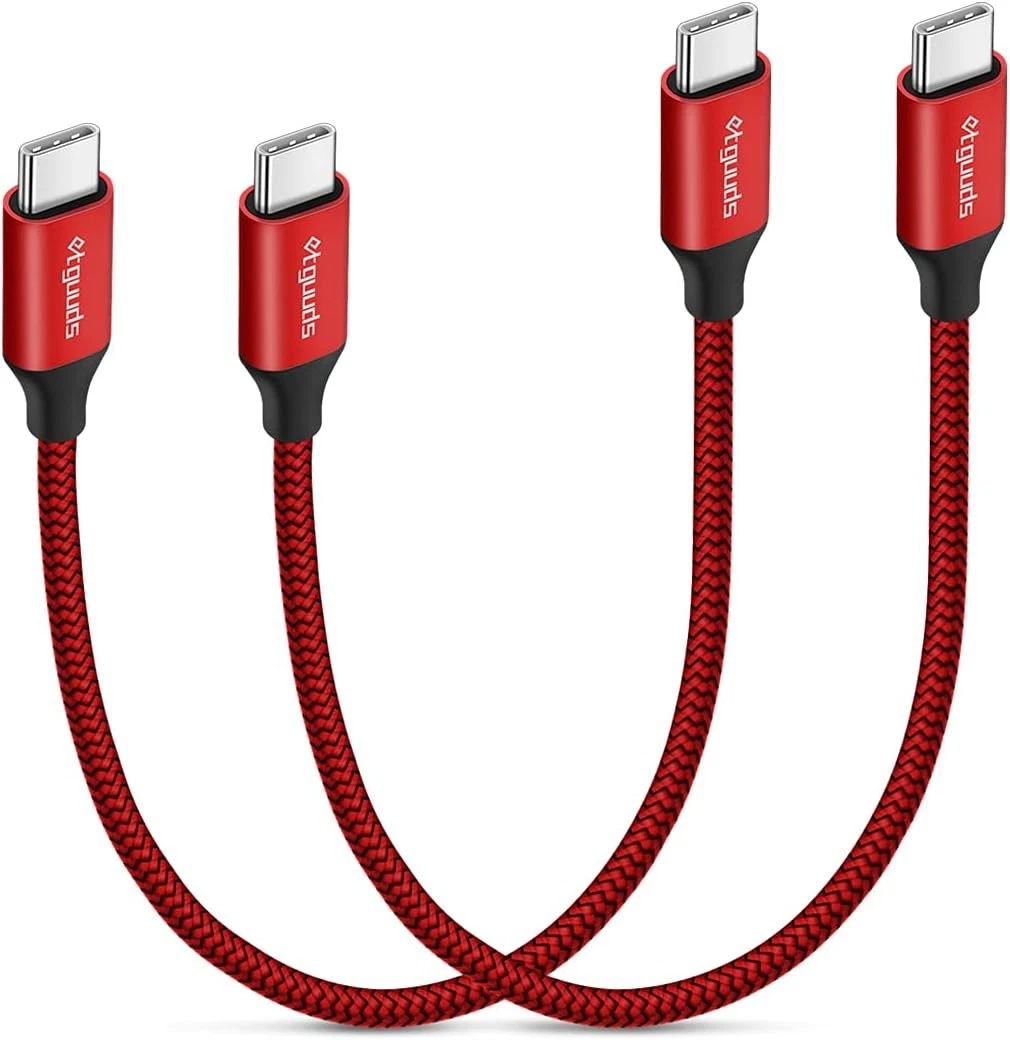 ELARA- Etguuds Usb C To C Cable 1Ft, 2-Pack 60W Usbc Cord, Type Red ...
