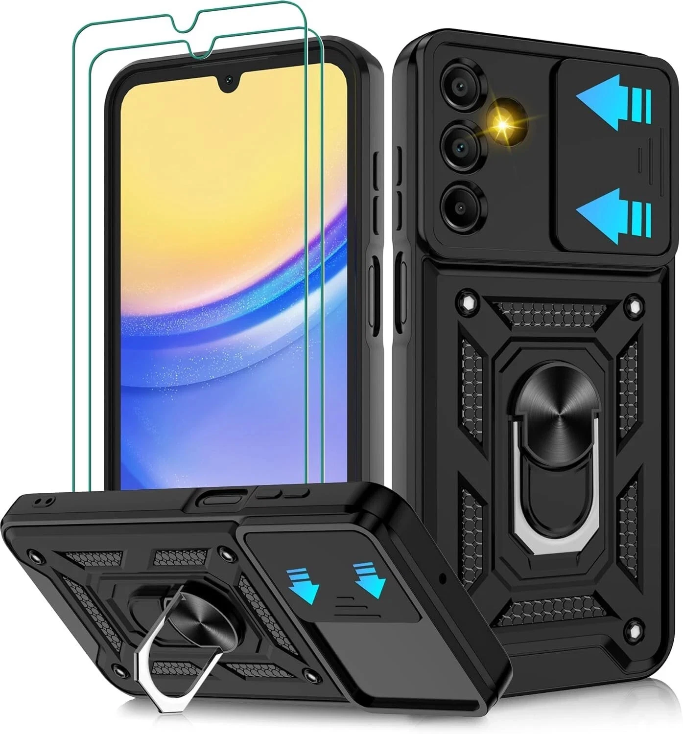 ELARA- For Samsung Galaxy A15 5G Case 6.5" Military Grade Rugged ...