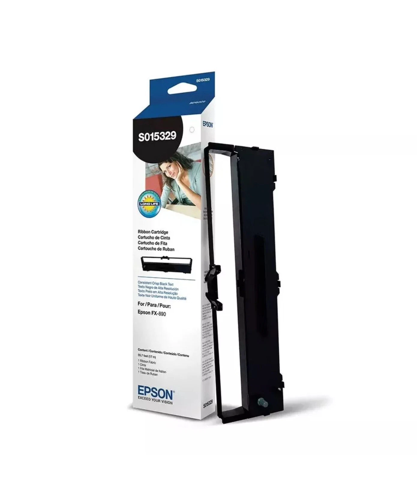ELARA- Genuine Epson Black Ribbon Cartridge S015329 For Fx-890 Printer ...