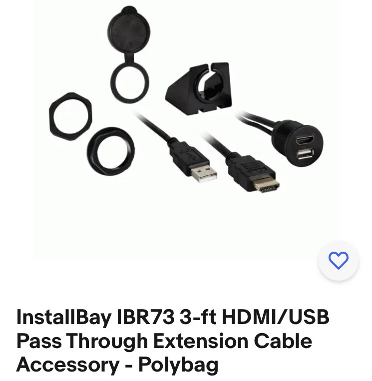 ELARA- Installbay Ibr73 3-Ft Hdmi/Usb Pass Through Extension Cable ...