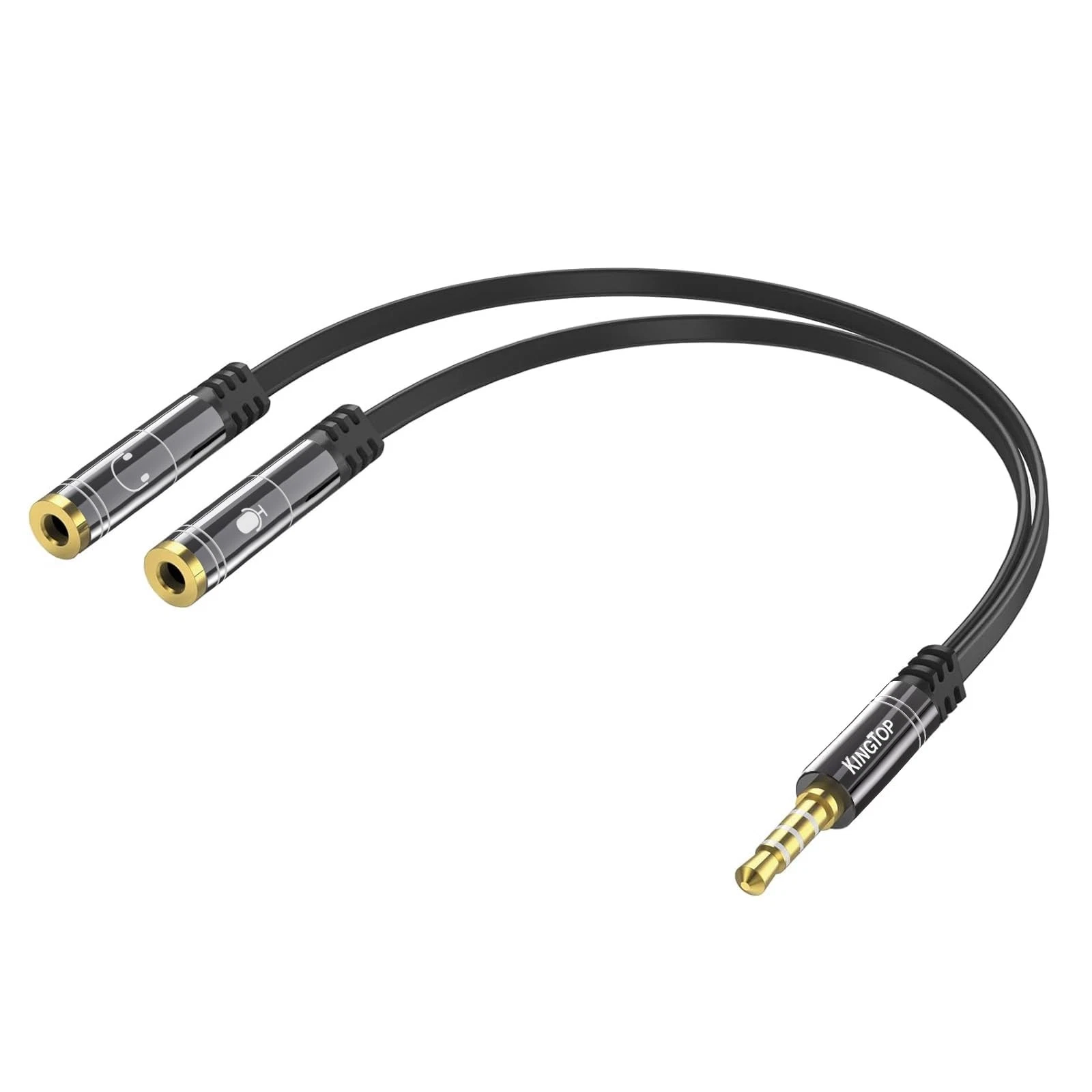 ELARA- Kingtop Headset Splitter, 3.5Mm Headphone Mic Splitter Cable For ...
