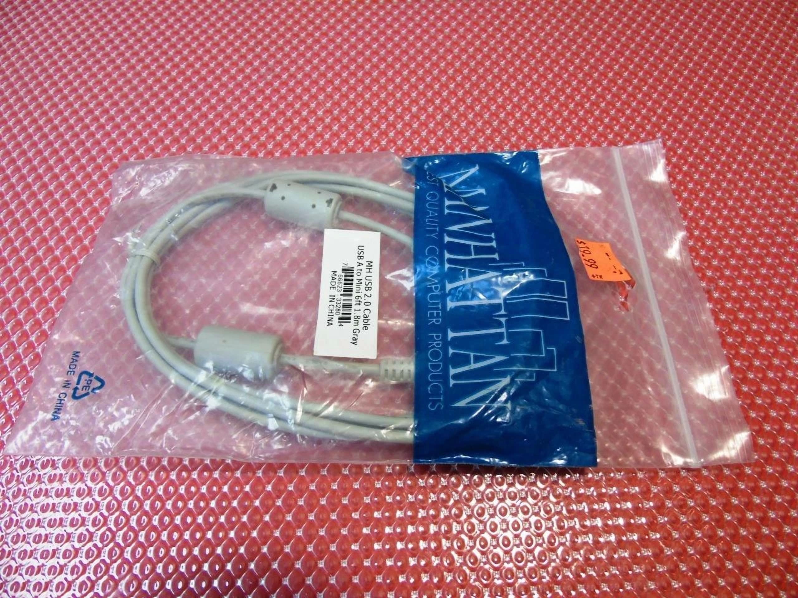 ELARA- Manhattan Mh Usb 2.0 Cable Usb A To Mini 6Ft 1.8M Beige ...