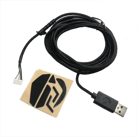 ELARA- Mouse Cable Harnes With Foot Pad Rubber Feet Gaming Cord Usb For ...