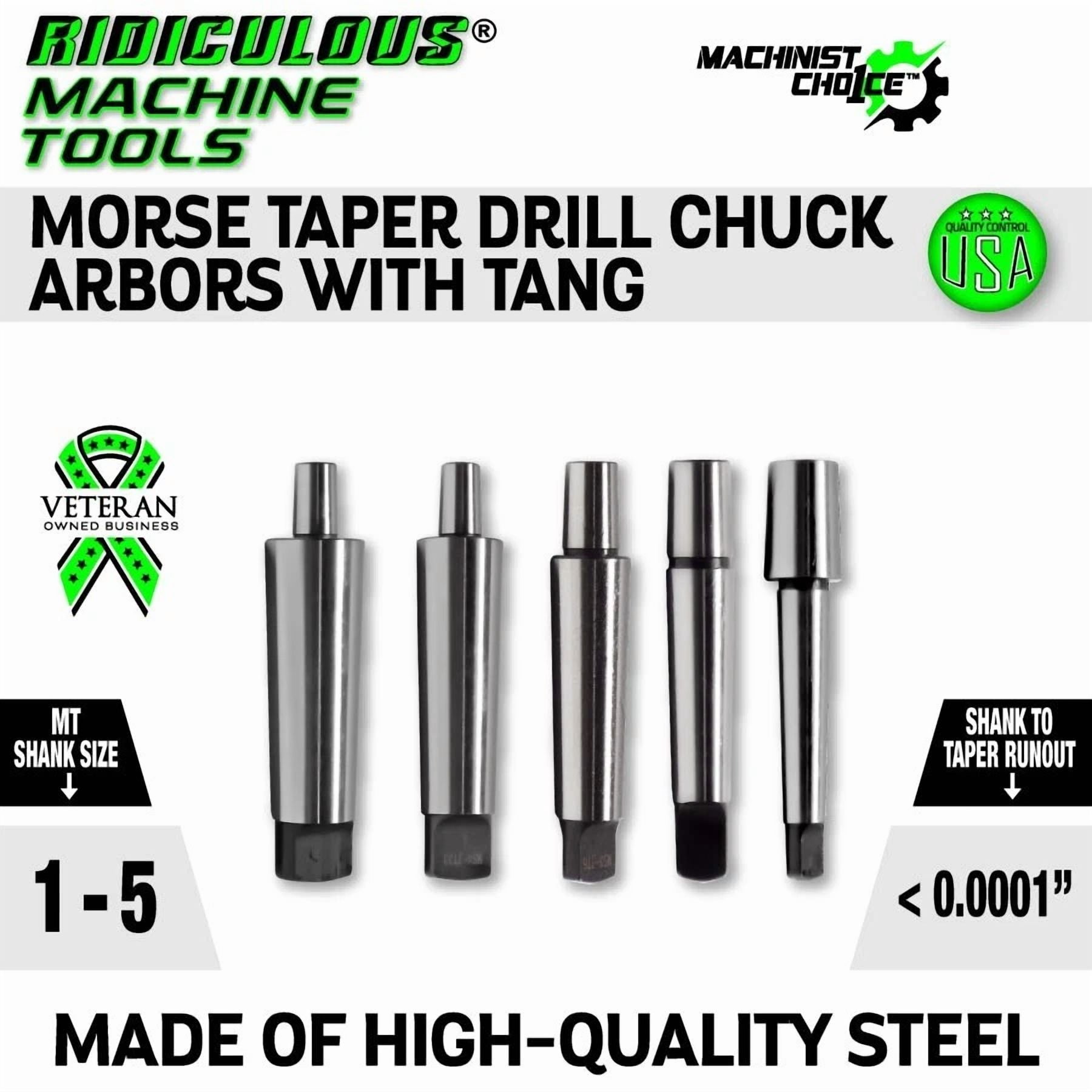 ELARA- Mt2 To Jt3 Drill Chuck Arbor With Tang- High Quality Morse Taper ...