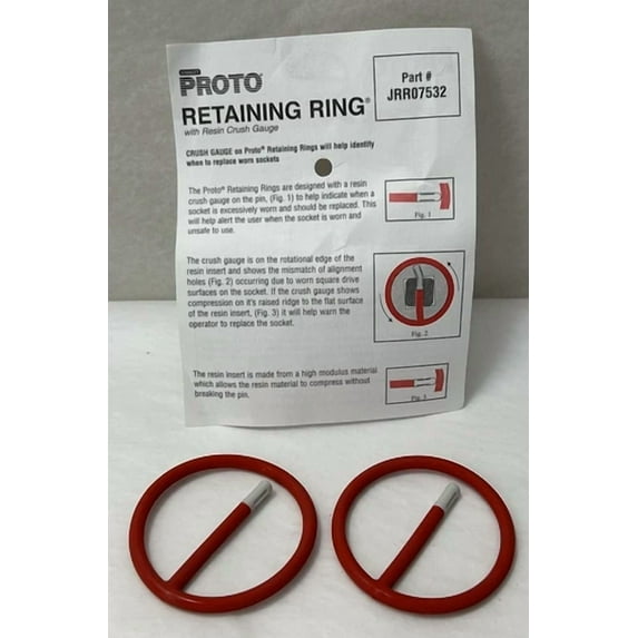 ELARA- New Proto Jrr07532 Impact Socket Retaining Ring 2" Id 10H828 2-Pack (R21) - Walmart.com