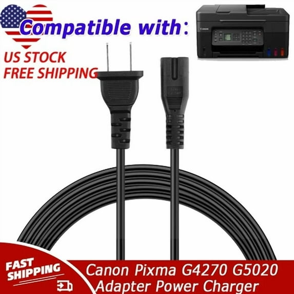 ELARA- Power Cord Cable For Canon Pixma G4270 G5020 G6020 Megatank All ...