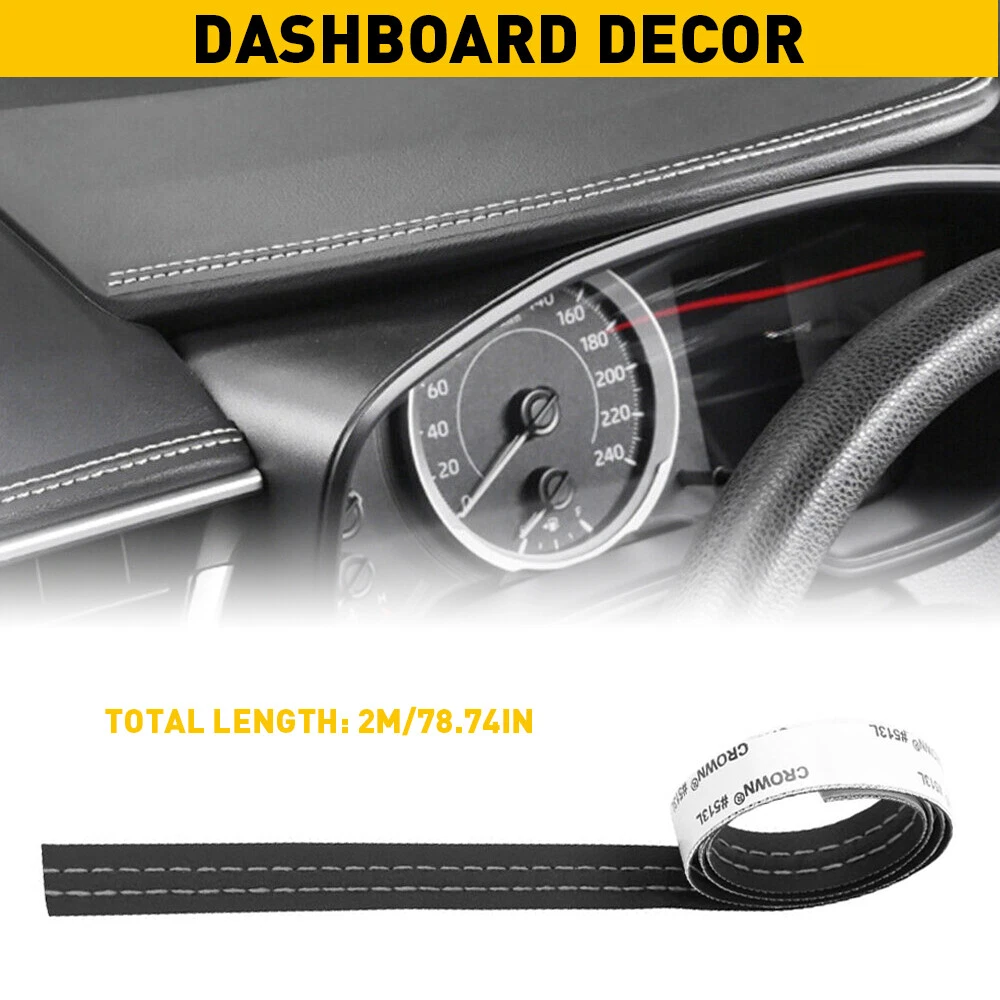ELARA- Pu Leather Car Dashboard Decor Strip Sticker Moulding Line Trim ...