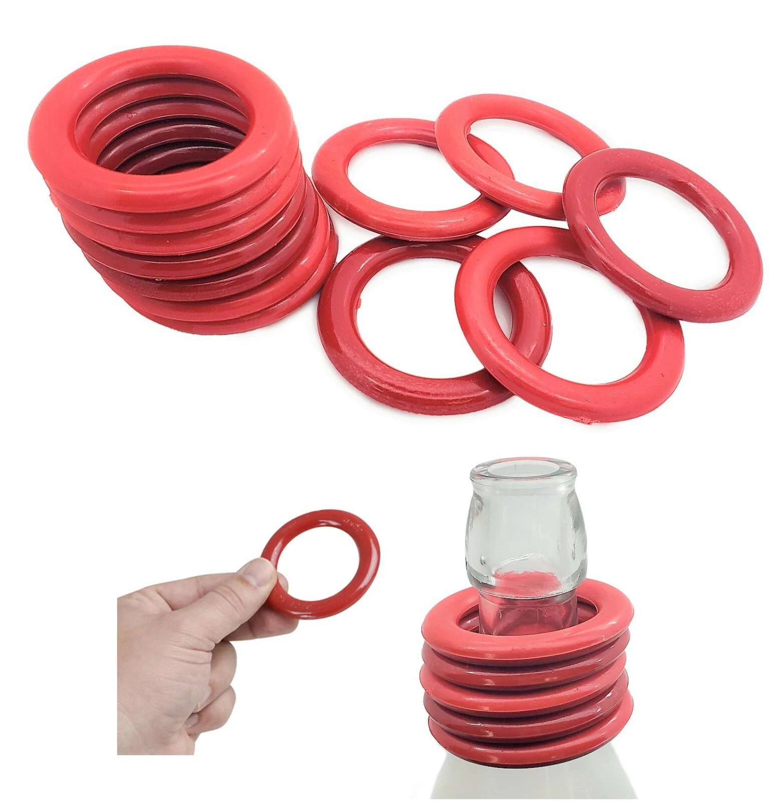 ELARA- Red Carnival Rings (12 Pieces) 2.5". Carnival Ring Toss Game ...