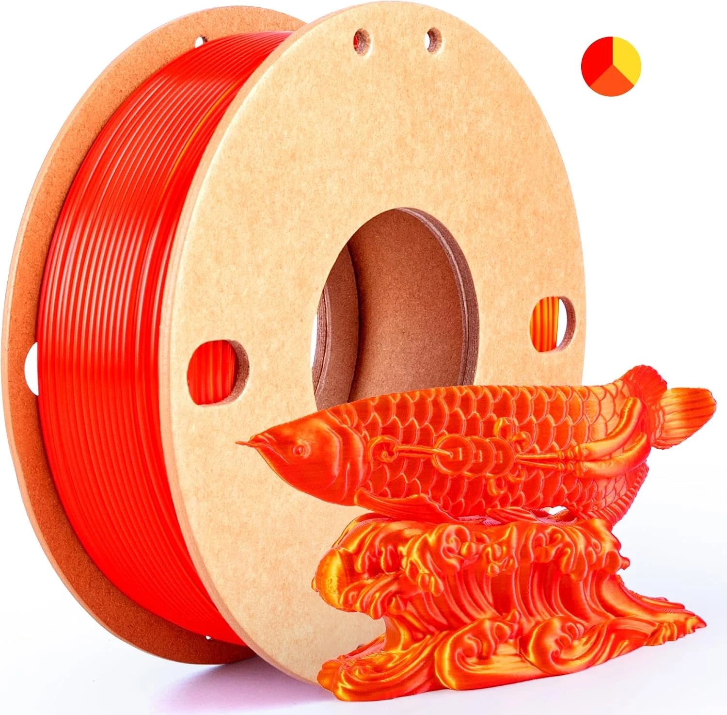 ELARA- Silk Triple Colors Pla+ 3D Printer Filament 1.75Mm, No Tangle ...