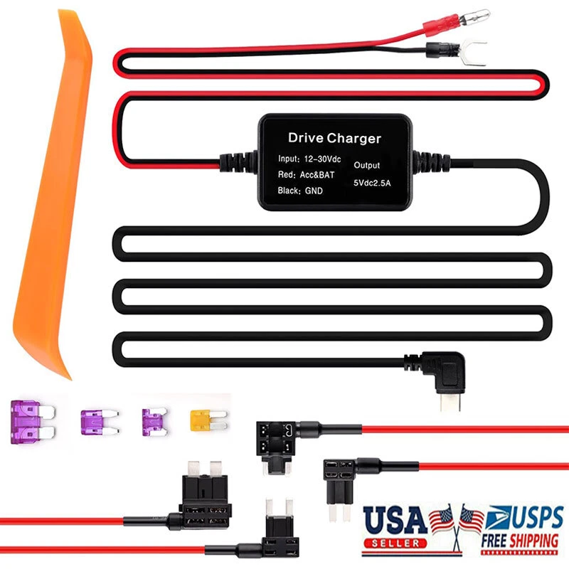 ELARA- Universal Dash Cam Hardwire Kit Type-C Usb Hard Wire Cable For ...