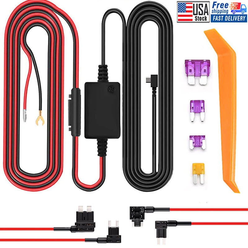 ELARA- Universal Dash Cam Hardwire Kit Usb Type C Hard Wire Cable Fuse ...