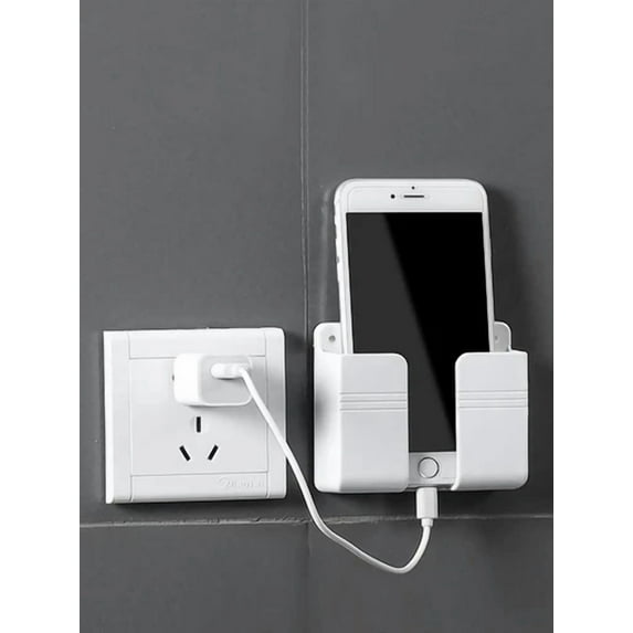 ELARA- Wall Mount Mobile Phone Charging Rack Bedside Container Rack For ...