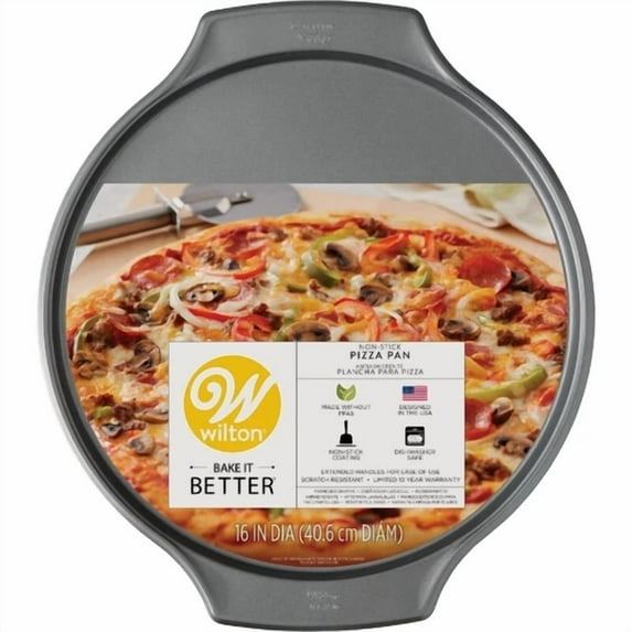 ELARA- Wilton Bake It Better Large Pizza Pan Steel Non-Stick 16-Inch ...