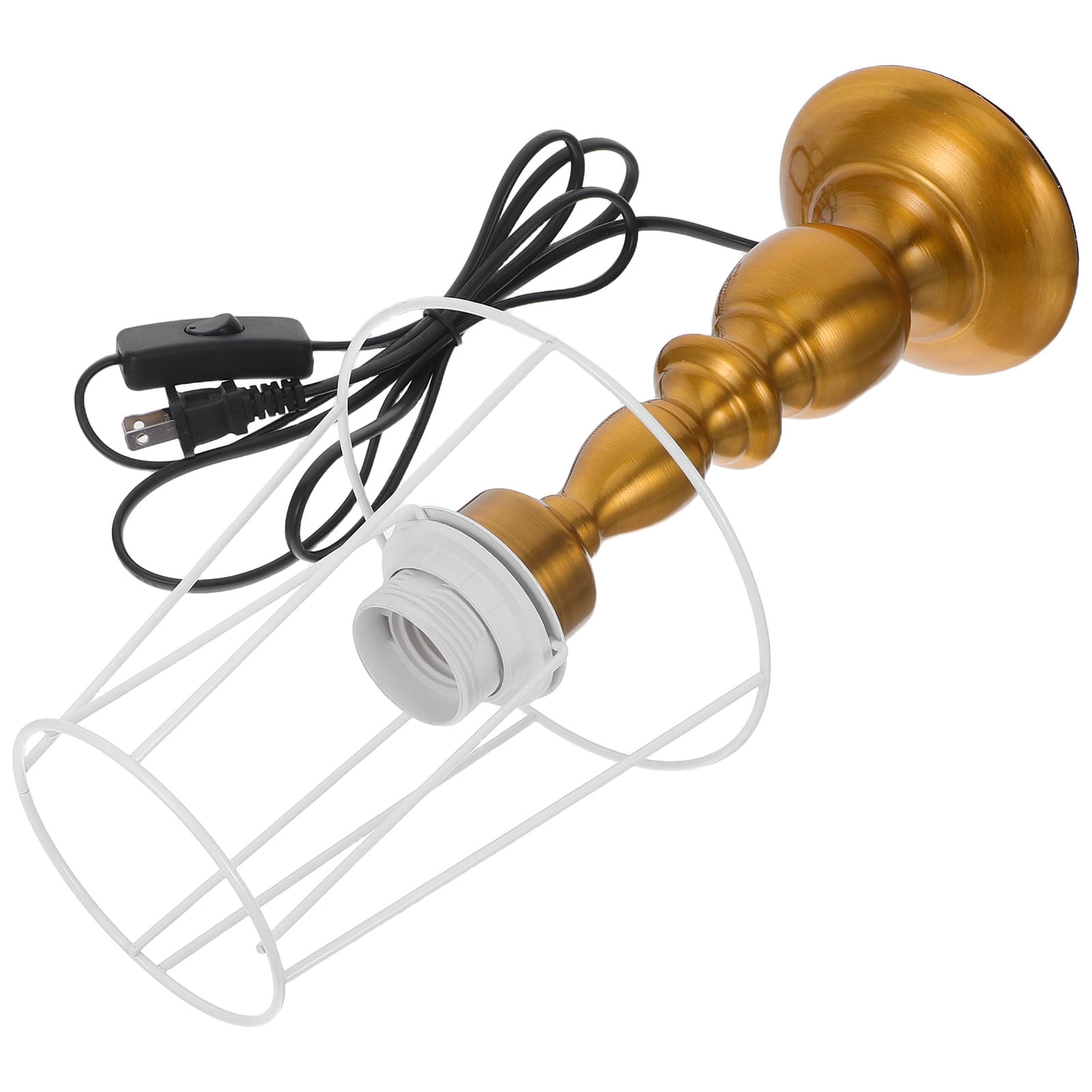 ELAYARD 1 Set Bulb Cage Stand with DIY Drum Lampshade Frame for Ambient ...