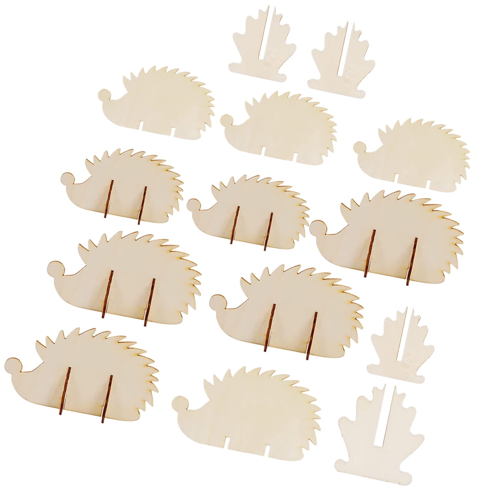 ELAYARD 1 Set Decorative Wood Slices Hedgehog Decor Diy Craft For ...