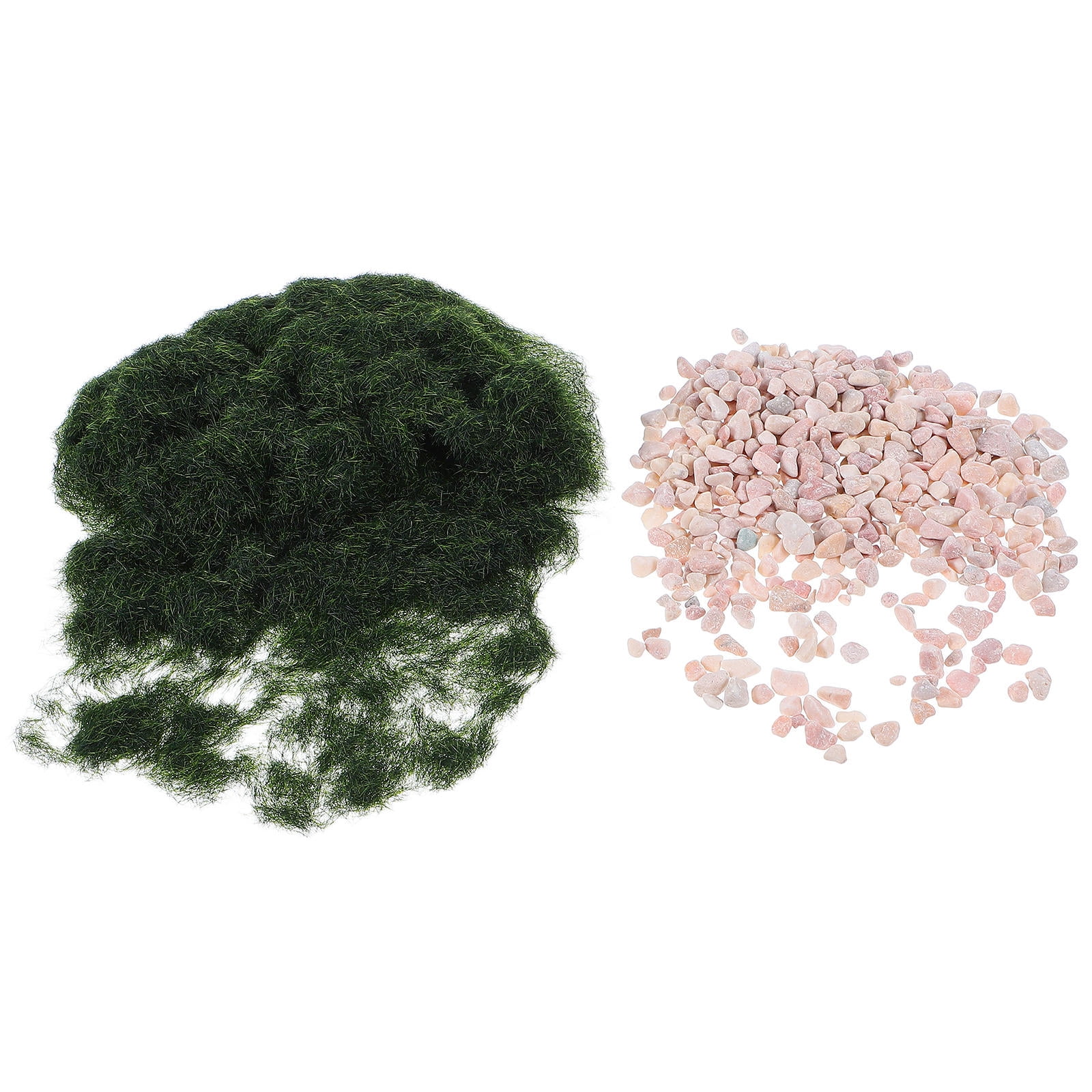 ELAYARD 1Set Artificial Grass Pad with Realistic Stones for Model ...