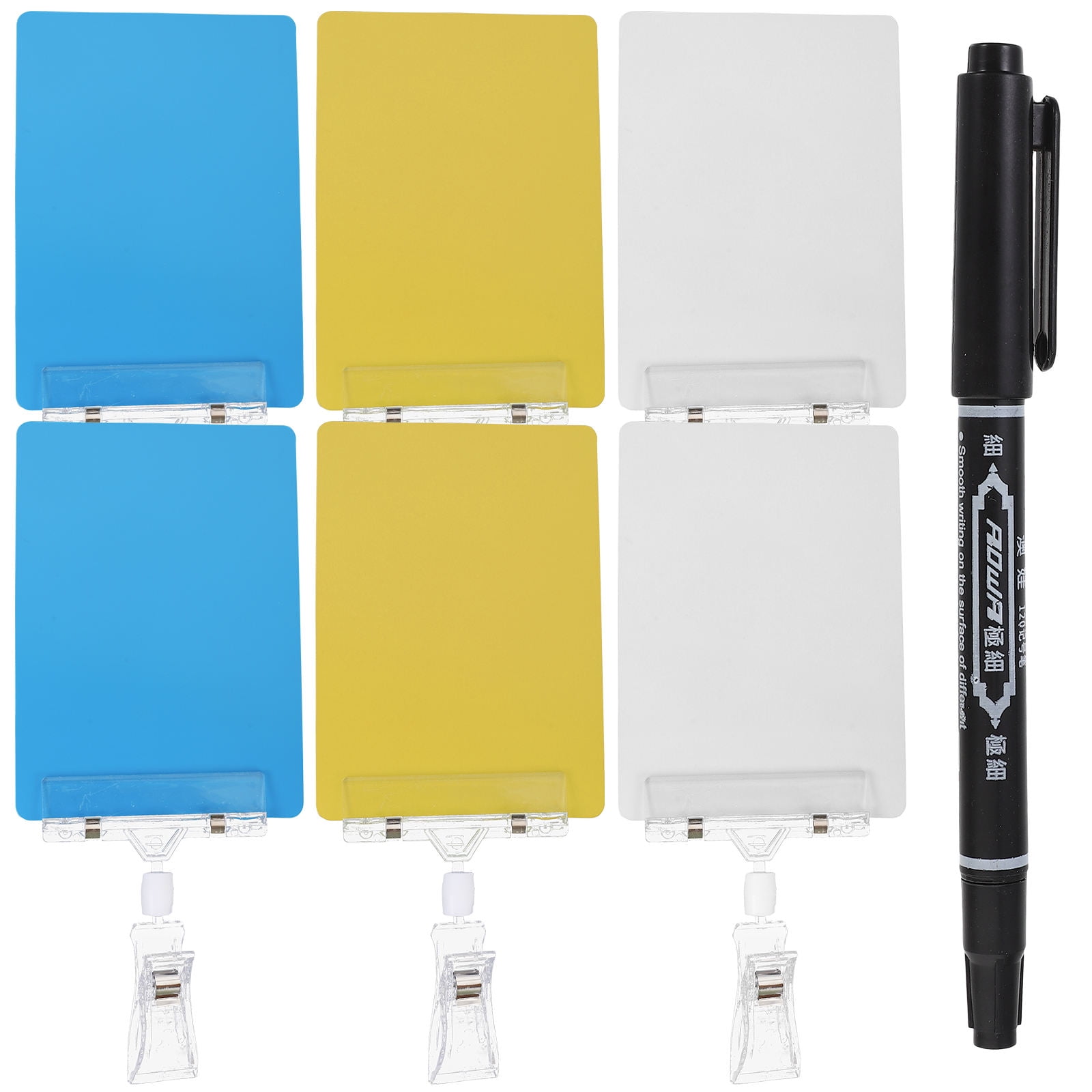 ELAYARD 1 Set Writable Sign with Clips Plastic Display Tags Included ...