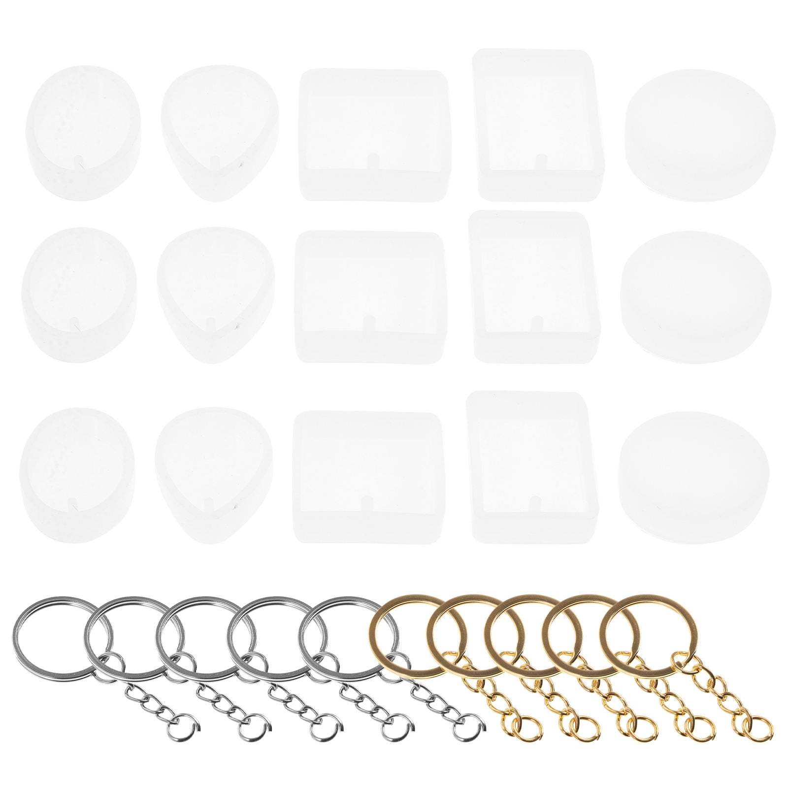 ELAYARD 1Set Reusable Silicone Keychain Molds for Handmade Jewelry and ...