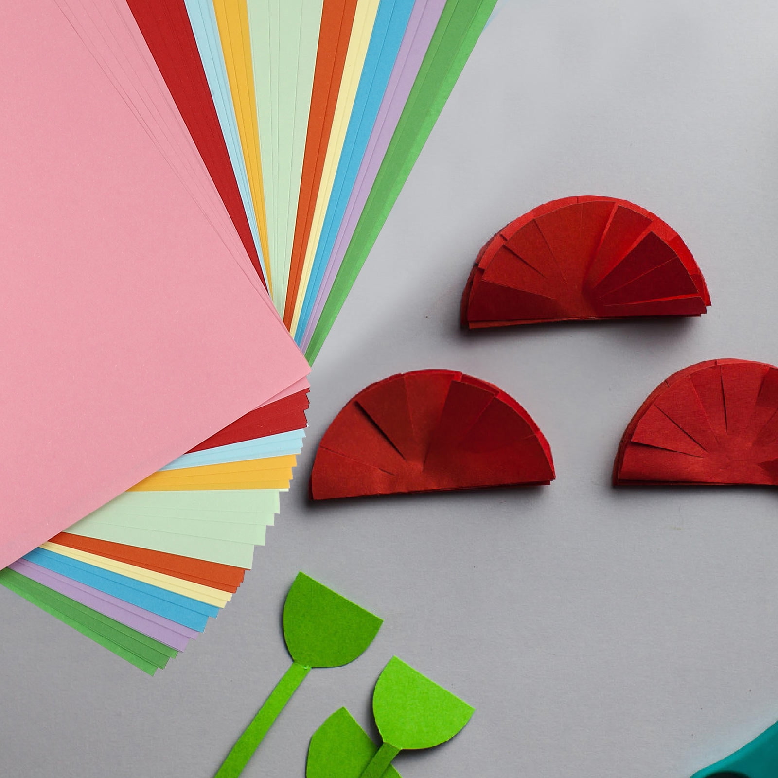 ELAYARD 100PCS Assorted Color Colored Copy Paper for DIY Crafting ...