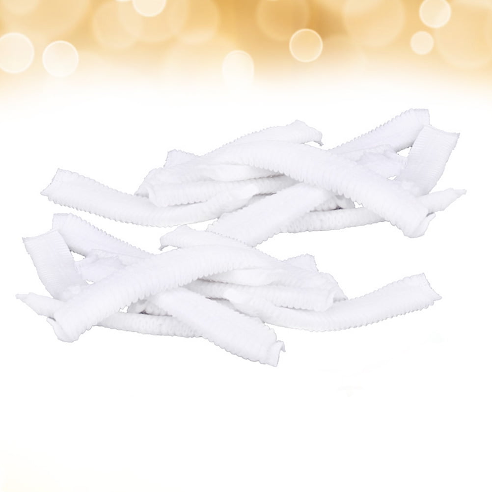 ELAYARD White Breathable Hairnets Disposable Non-Woven Caps for ...