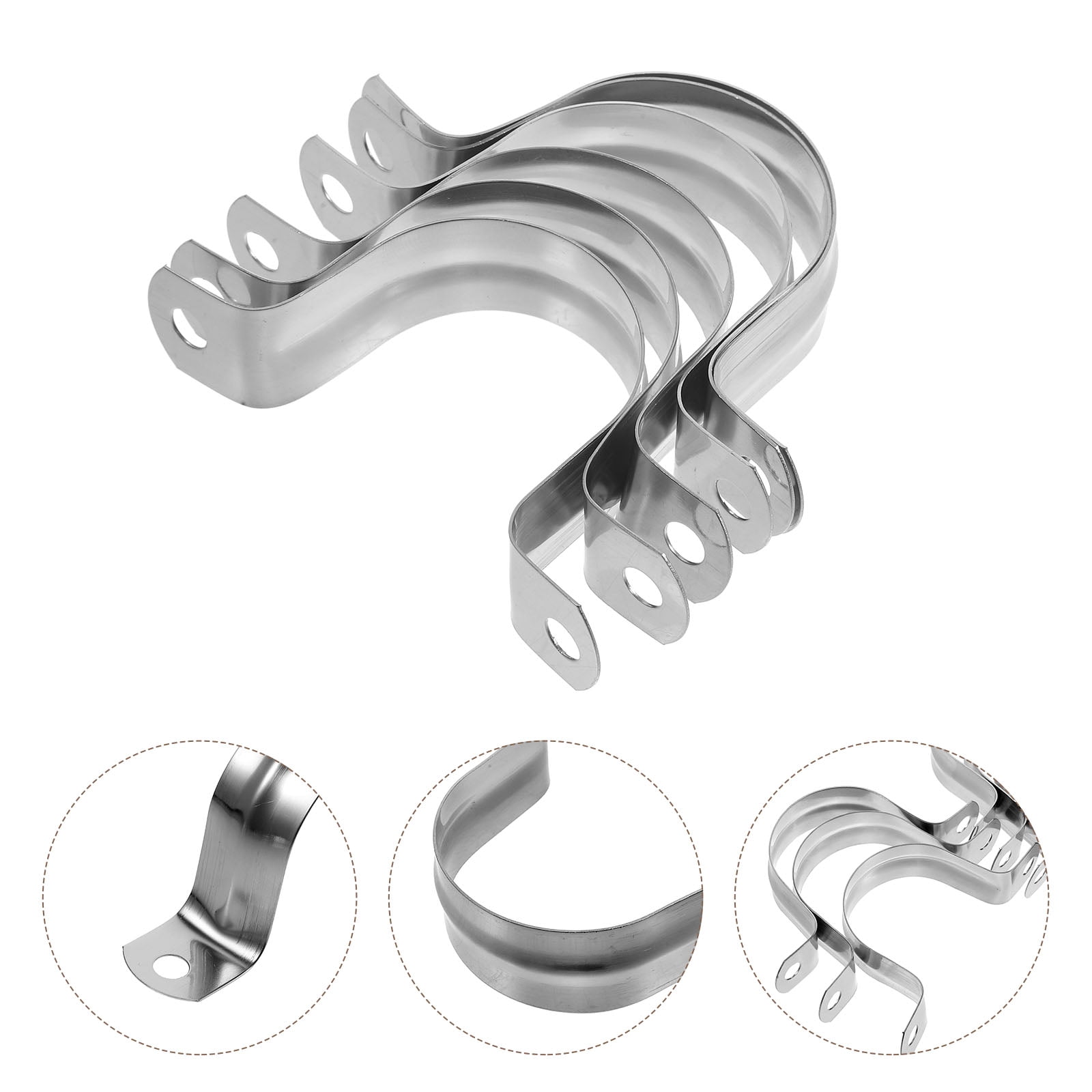 ELAYARD 100Pcs Metal Tube Clamps U Brackets for Mounting Wire Cords ...