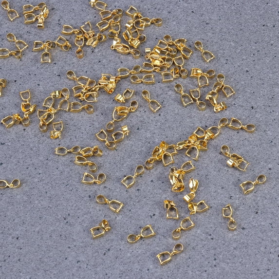 ELAYARD 100Pcs Metal Pinch Clip Rose Brass Connector Findings for DIY ...