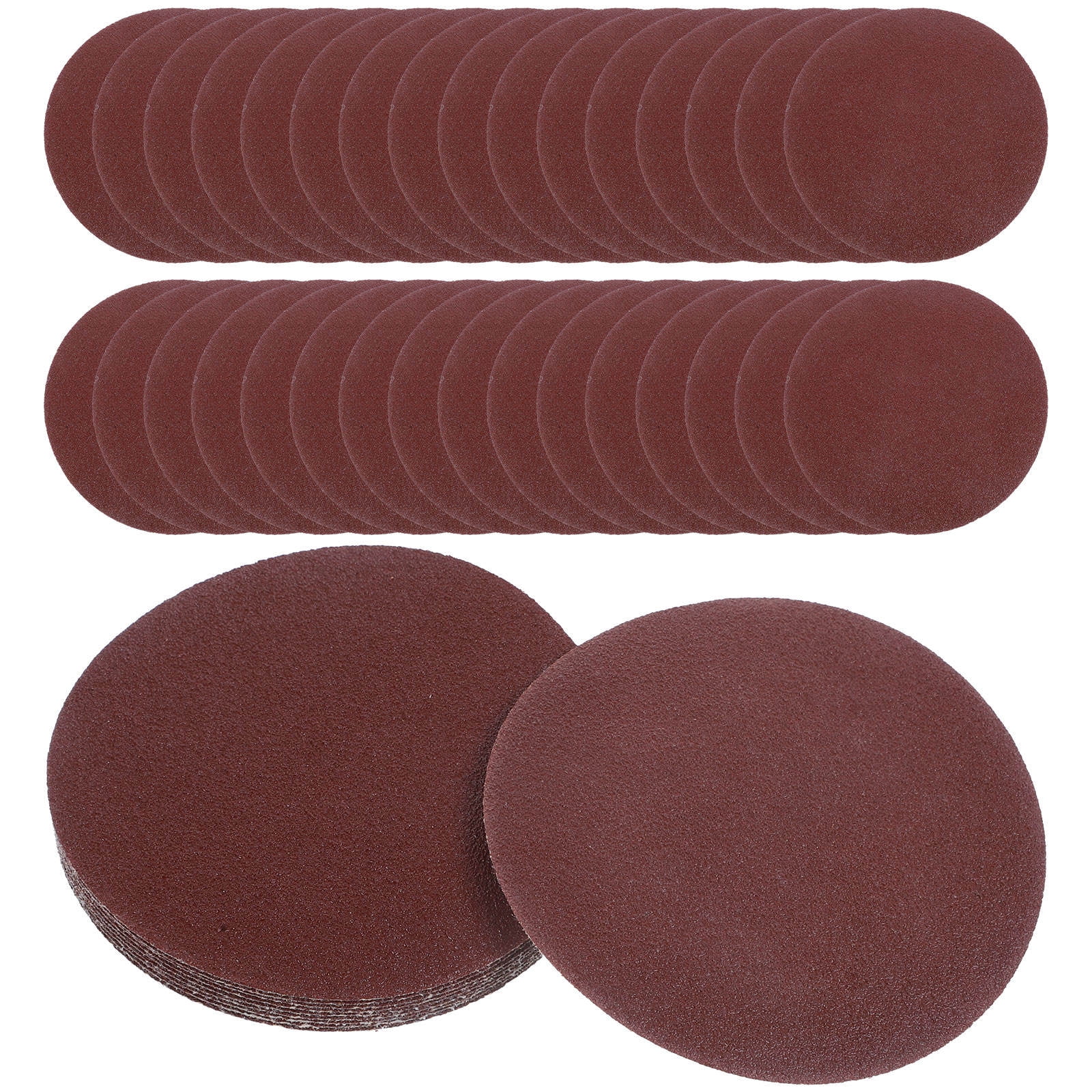 ELAYARD 100Pcs Round Sandpaper Film Disc for Metalworking Dark Red ...