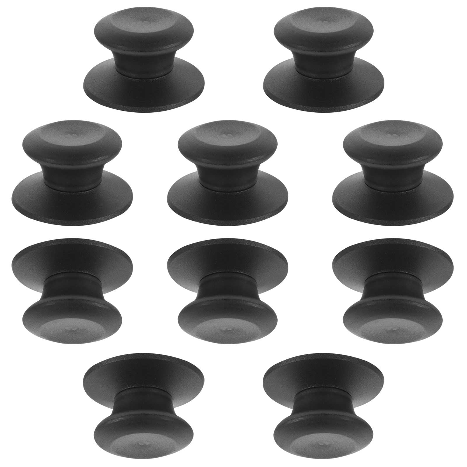 ELAYARD 10Pack Pot Lid Knob Grip for Home Users Black Plastic Round ...