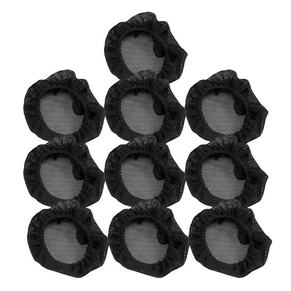 ELAYARD 10Pcs Dance Hair Nets for Buns Black Strong Fabric Hair Net for ...