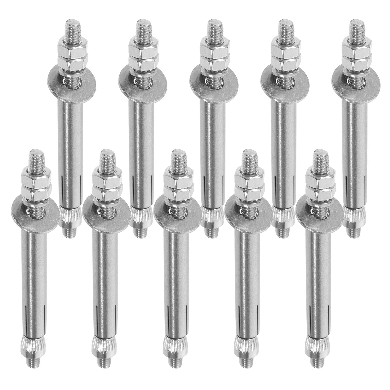 ELAYARD 10Pcs Stainless Steel Wedge Anchor Bolts for Concrete Masonry ...