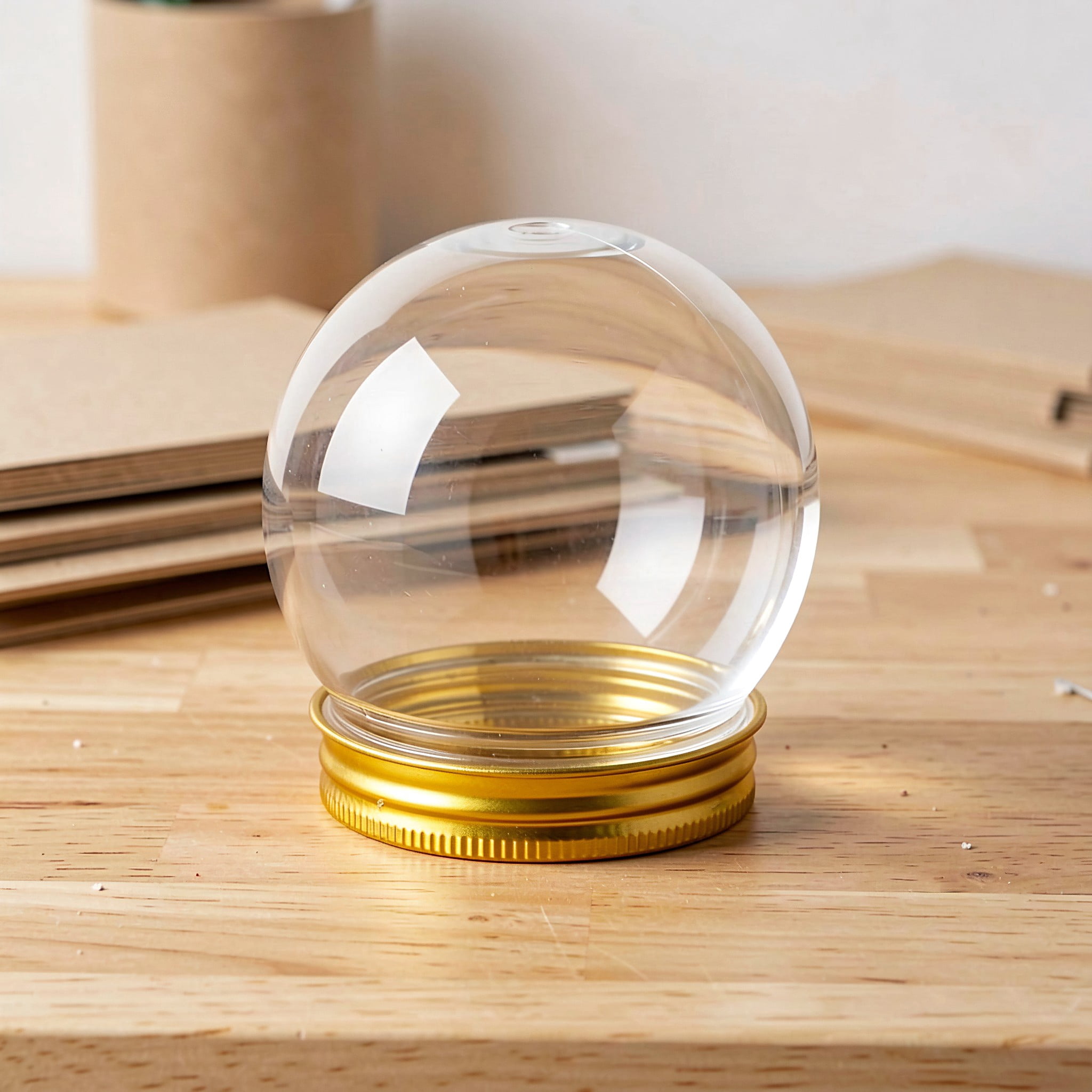 ELAYARD Clear Water Globes with Golden Screw Cap for DIY Projects 10Pcs ...