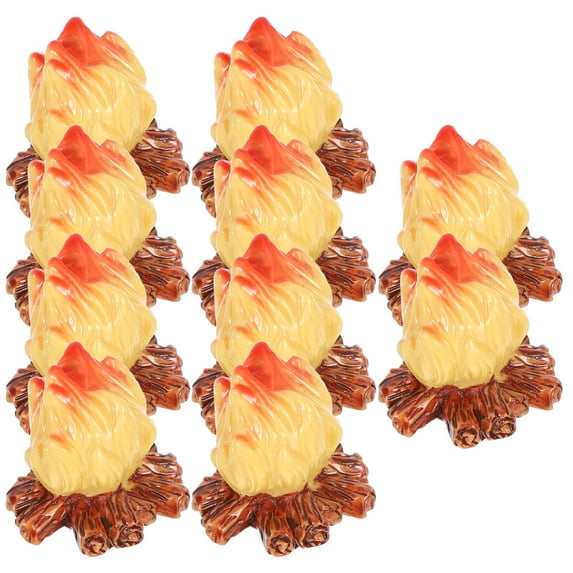 ELAYARD 10pcs Fake Camp Fire Micro Bonfire Landscape Statue Multi Resin ...