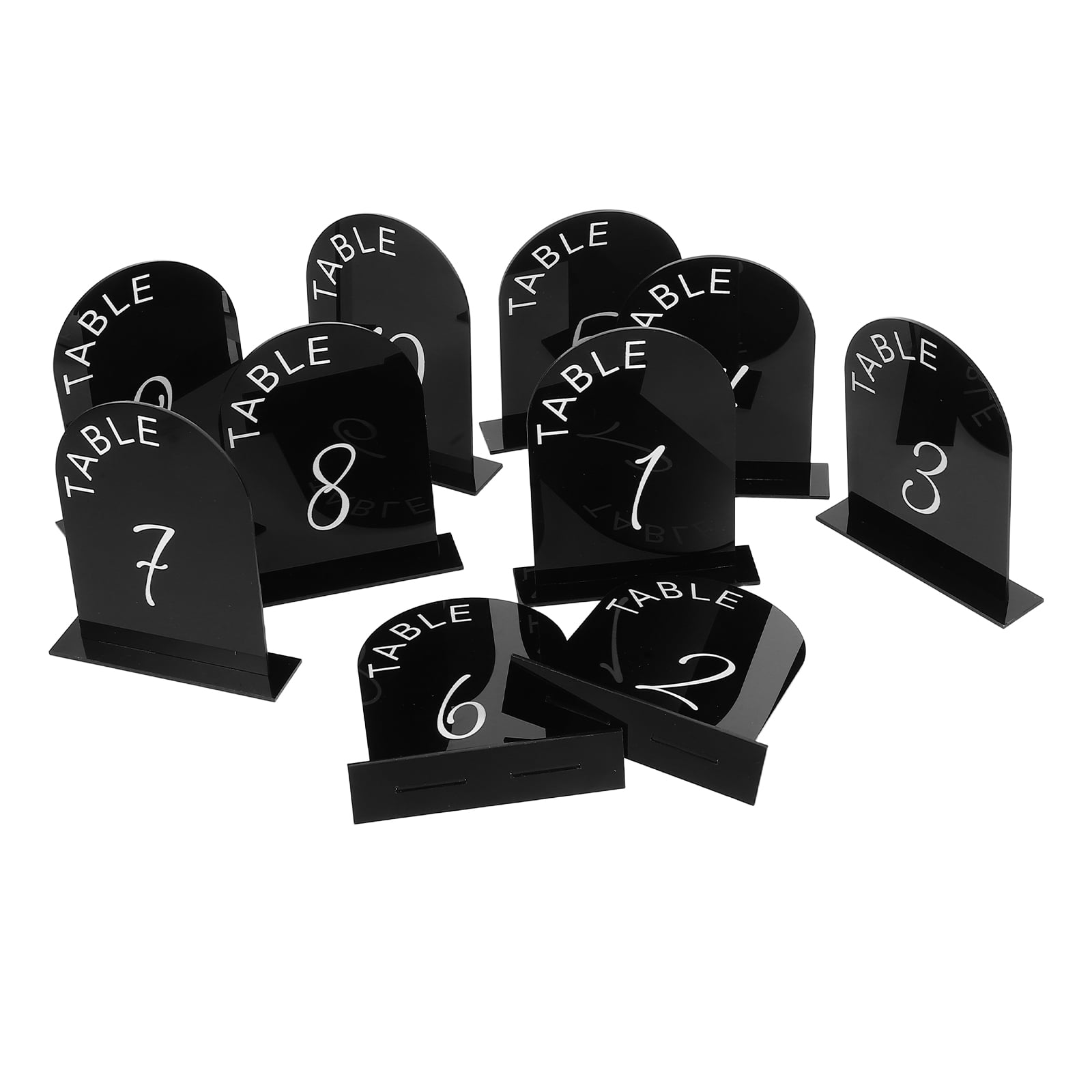ELAYARD Acrylic Wedding Table Markers Black for Reception Use with 3D ...