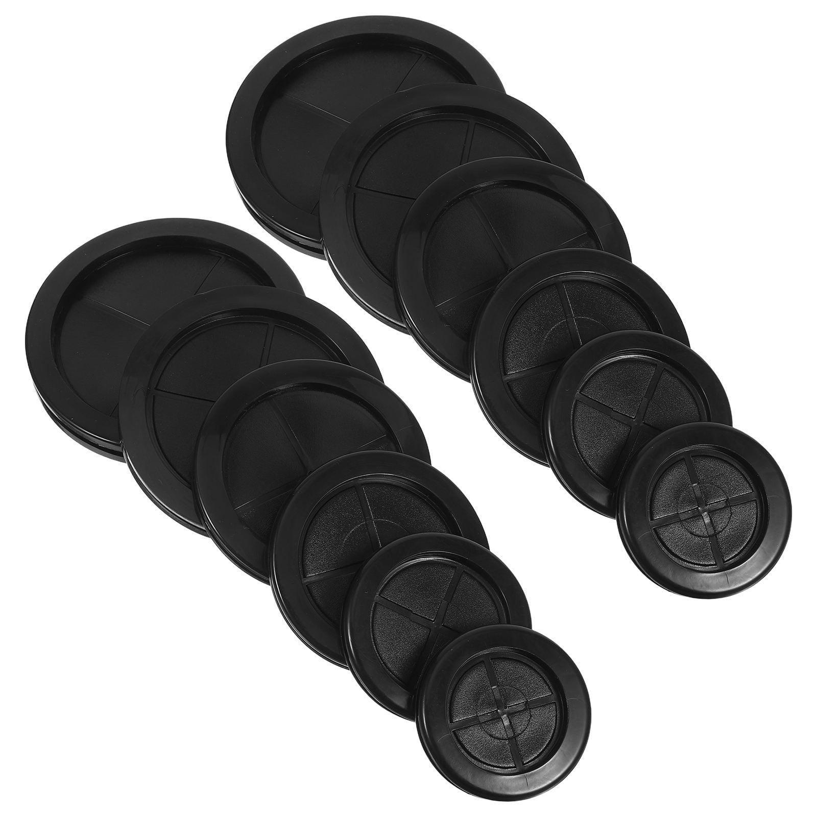 ELAYARD 12Pcs Rubber Cable Grommets Black Flexible Wire Protectors for ...