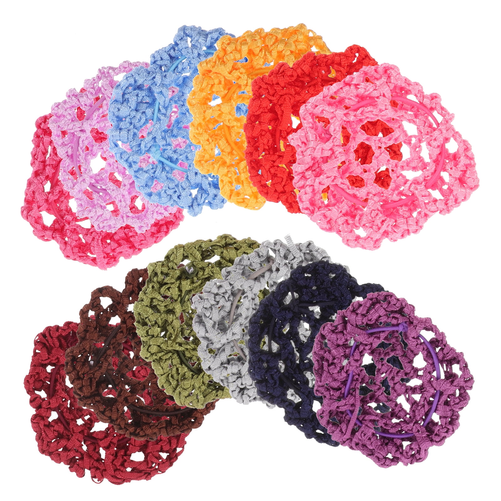 ELAYARD 12pcs Women’s Hair Bun Covers Assorted Colors for Stylish ...