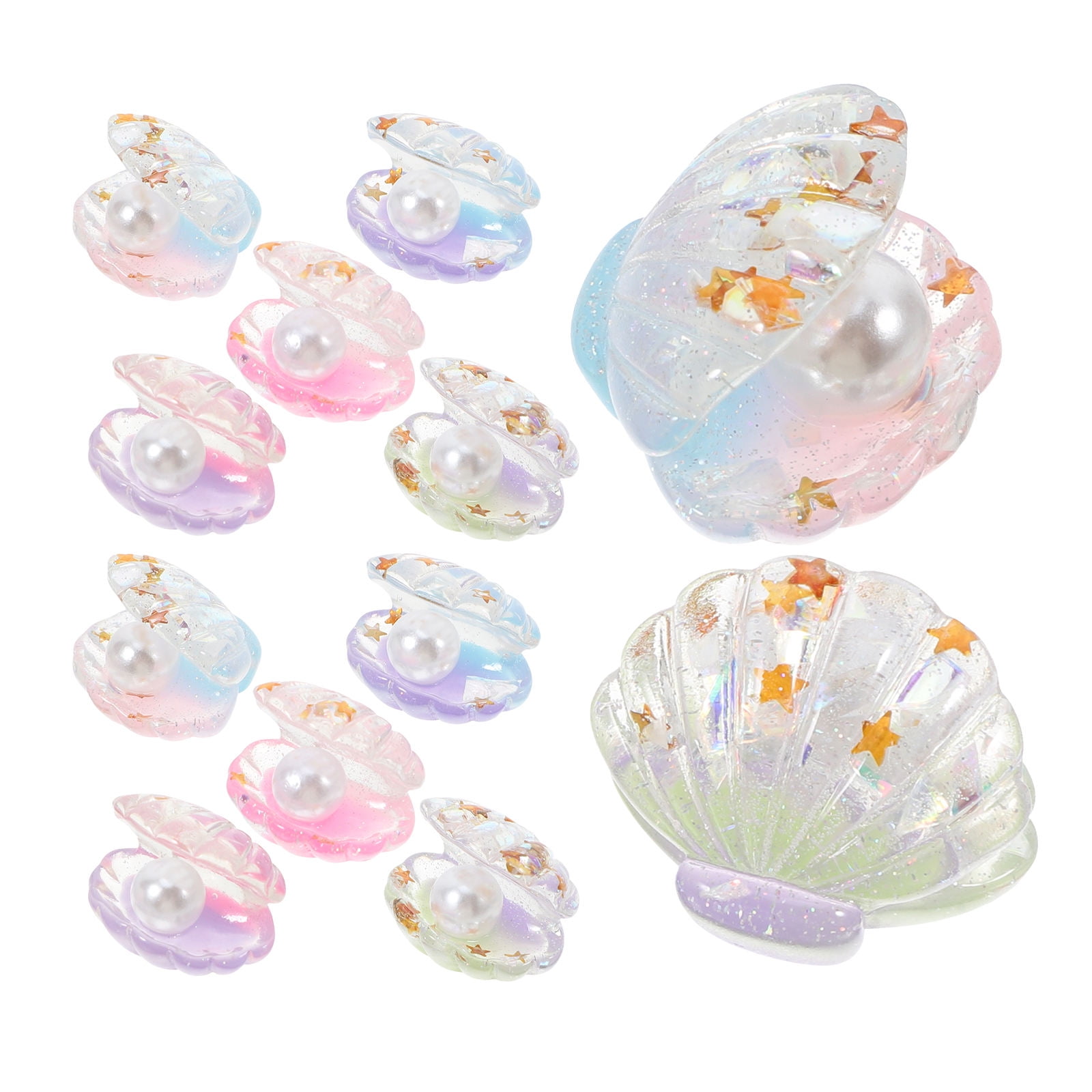 ELAYARD Shells For Decoration Luminous Mini Shell Charms Assorted Color ...