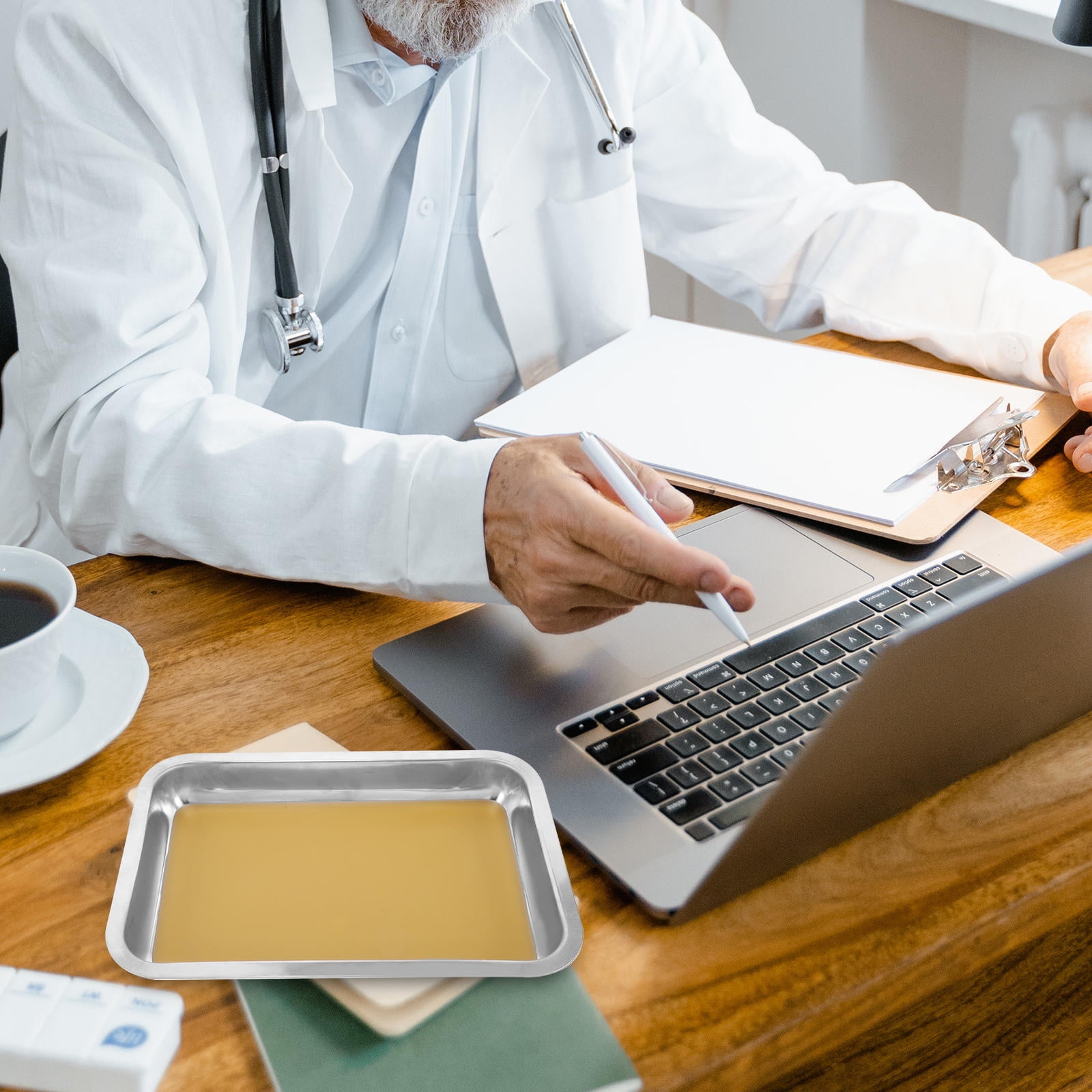 ELAYARD Instrument Tray Dissecting Wax Tray Yellow Stainless Steel ...